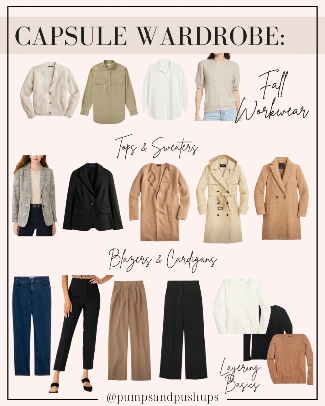 Workwear Fall Capsule Wardrobe - Pumps & Push Ups
